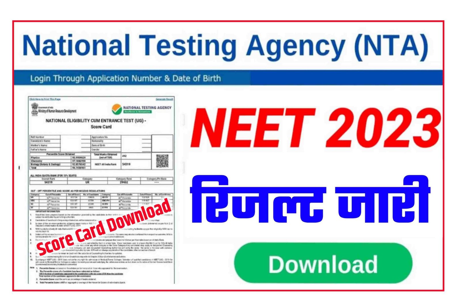 NEET Result 2023 Release: Neet Result Check 2023| नीट रिजल्ट हुआ